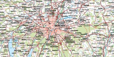 Mnichov mapa - Mapy Mnichov (Bavorsko - Německo)